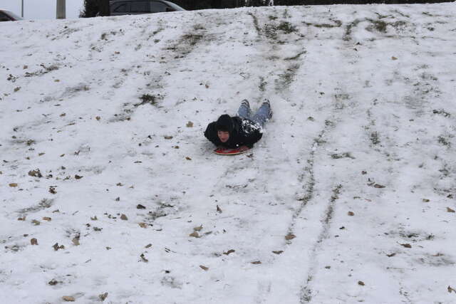 How much snow did Houston get?