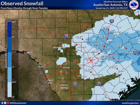 Other parts of Texas got snow on Tuesday, too. Here's where