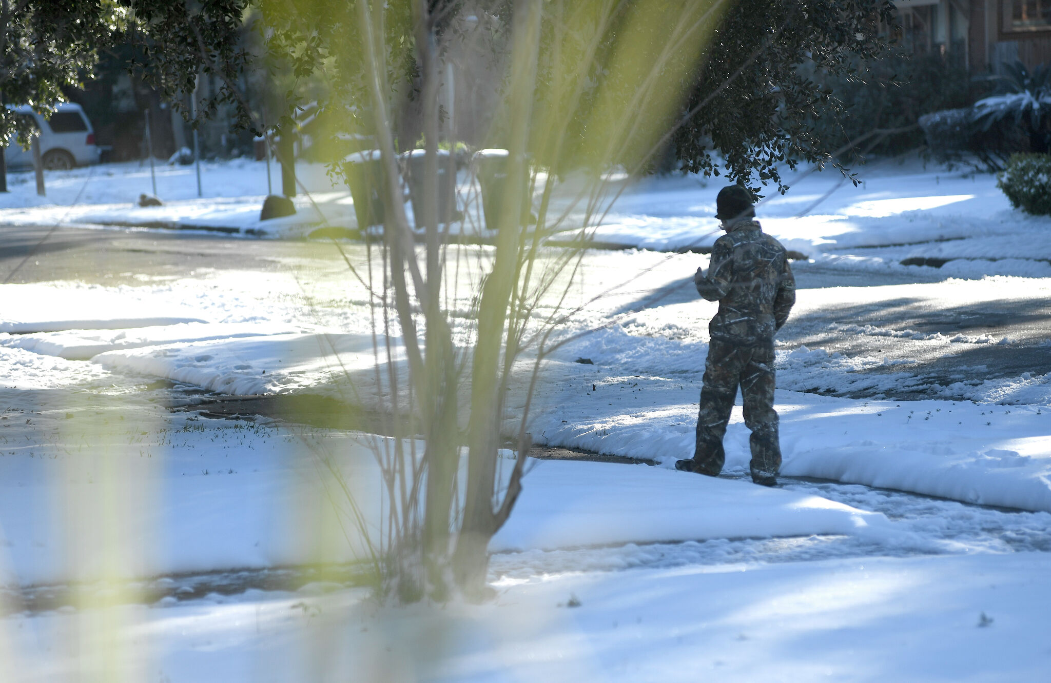 Frozen start to morning in Southeast Texas after hard freeze