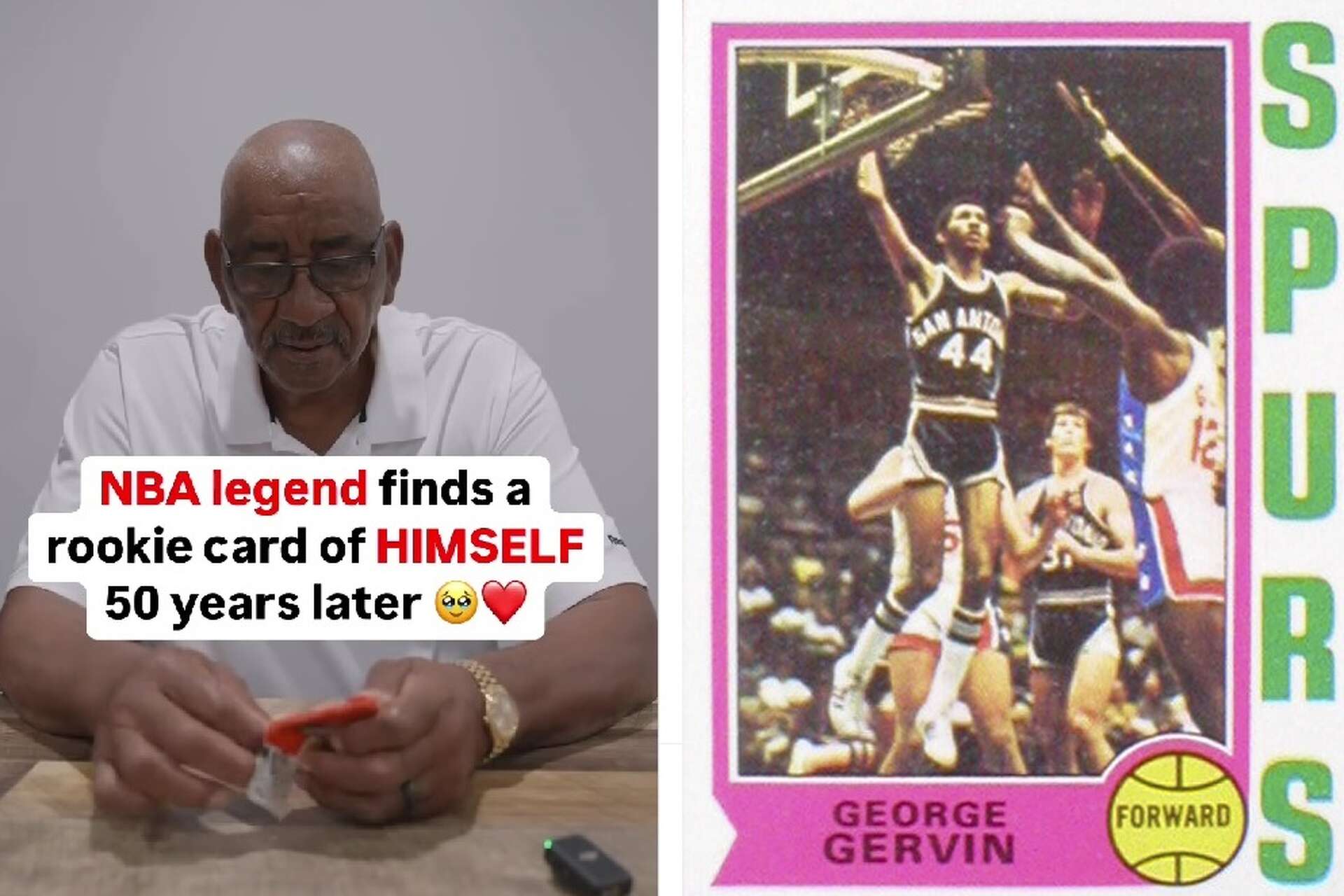 Spurs great George Gervin pulls his own rookie card