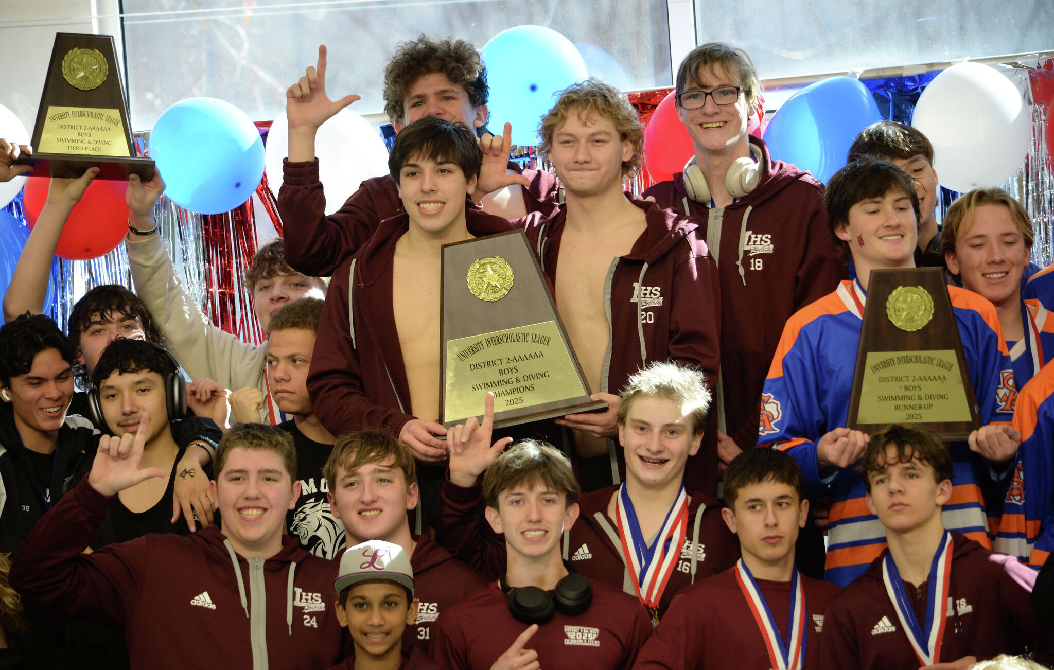 Midland Legacy boys repeat as District 2-6A swim and dive champions