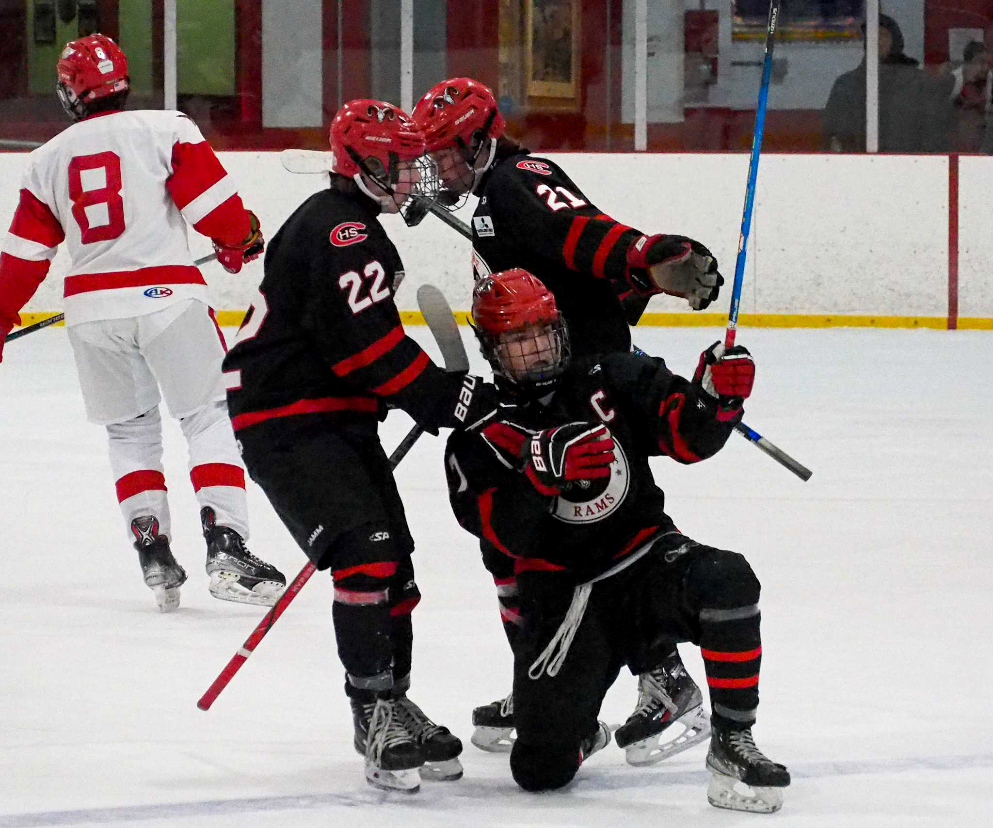 Photos of Greenwich vs. Cheshire boys high school hockey game