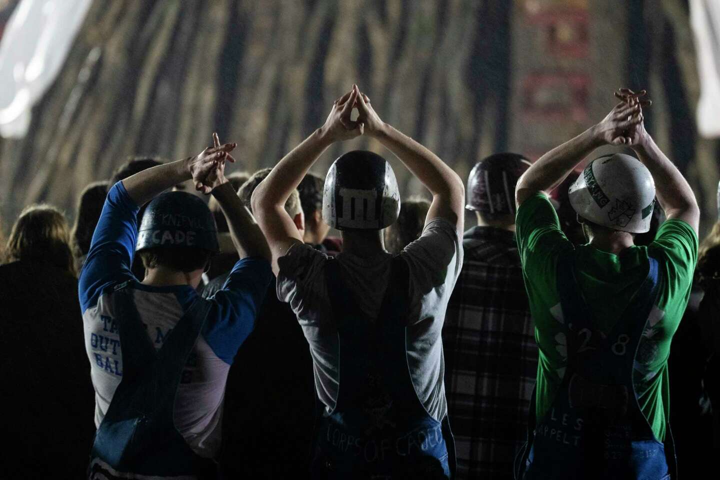 Texas A&M students ignite off-campus bonfire months after UT game