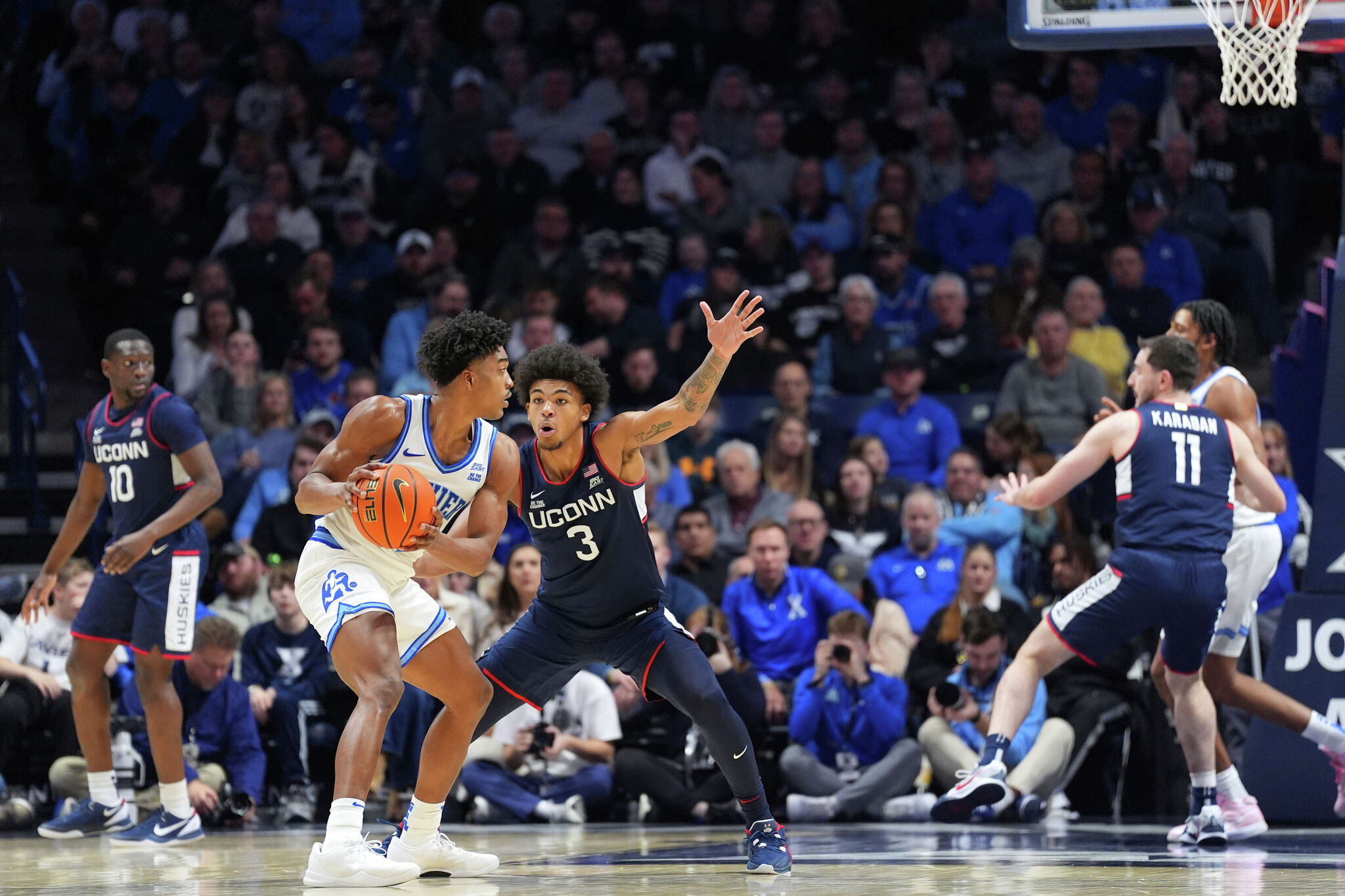 UConn men's basketball falls team six spots to No. 25 in AP poll
