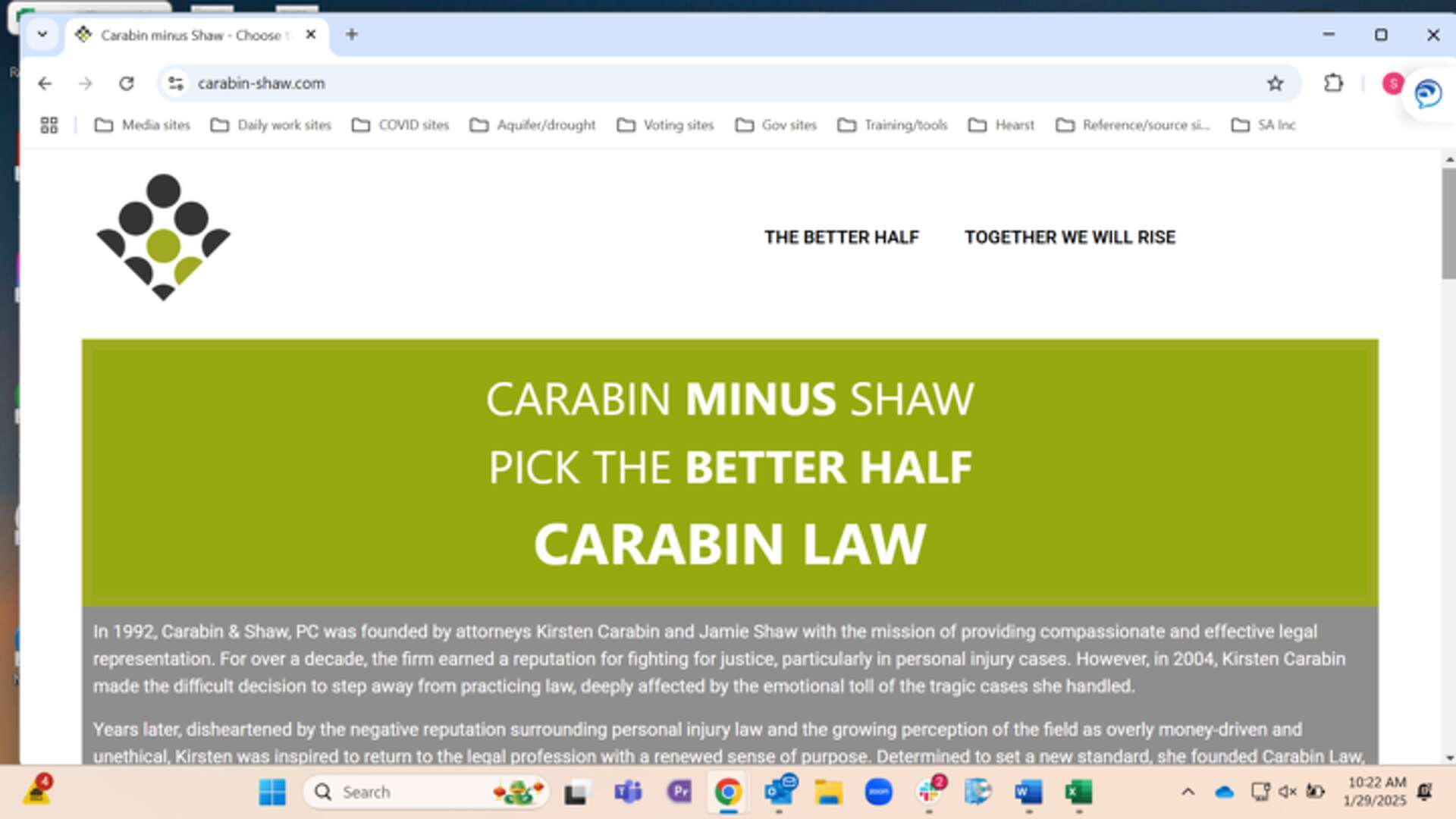 Carabin Shaw ex-partner Kirsten Carabin sues firm over her name
