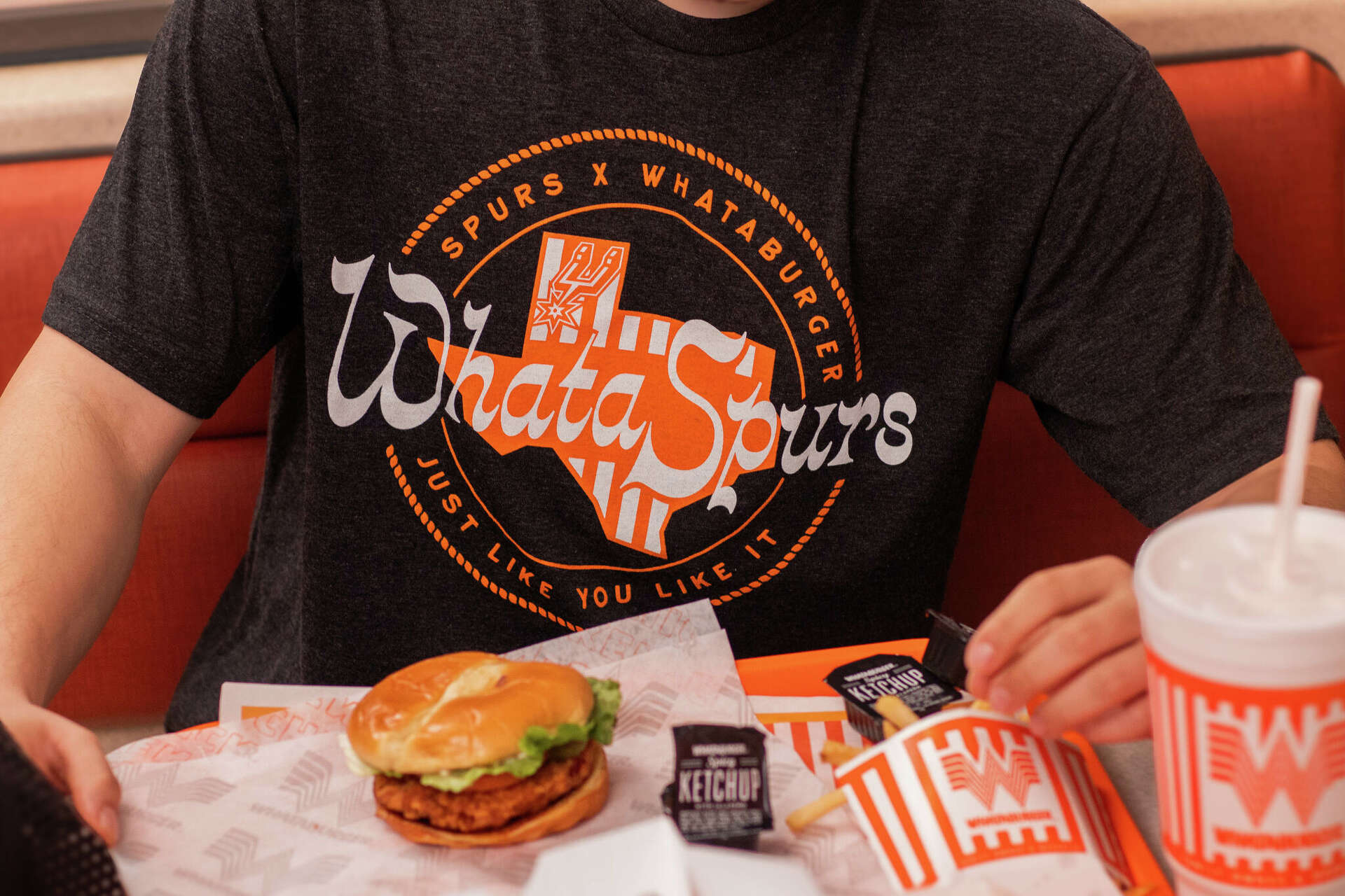 San Antonio Spurs collab with Whataburger on custom Nike shoes