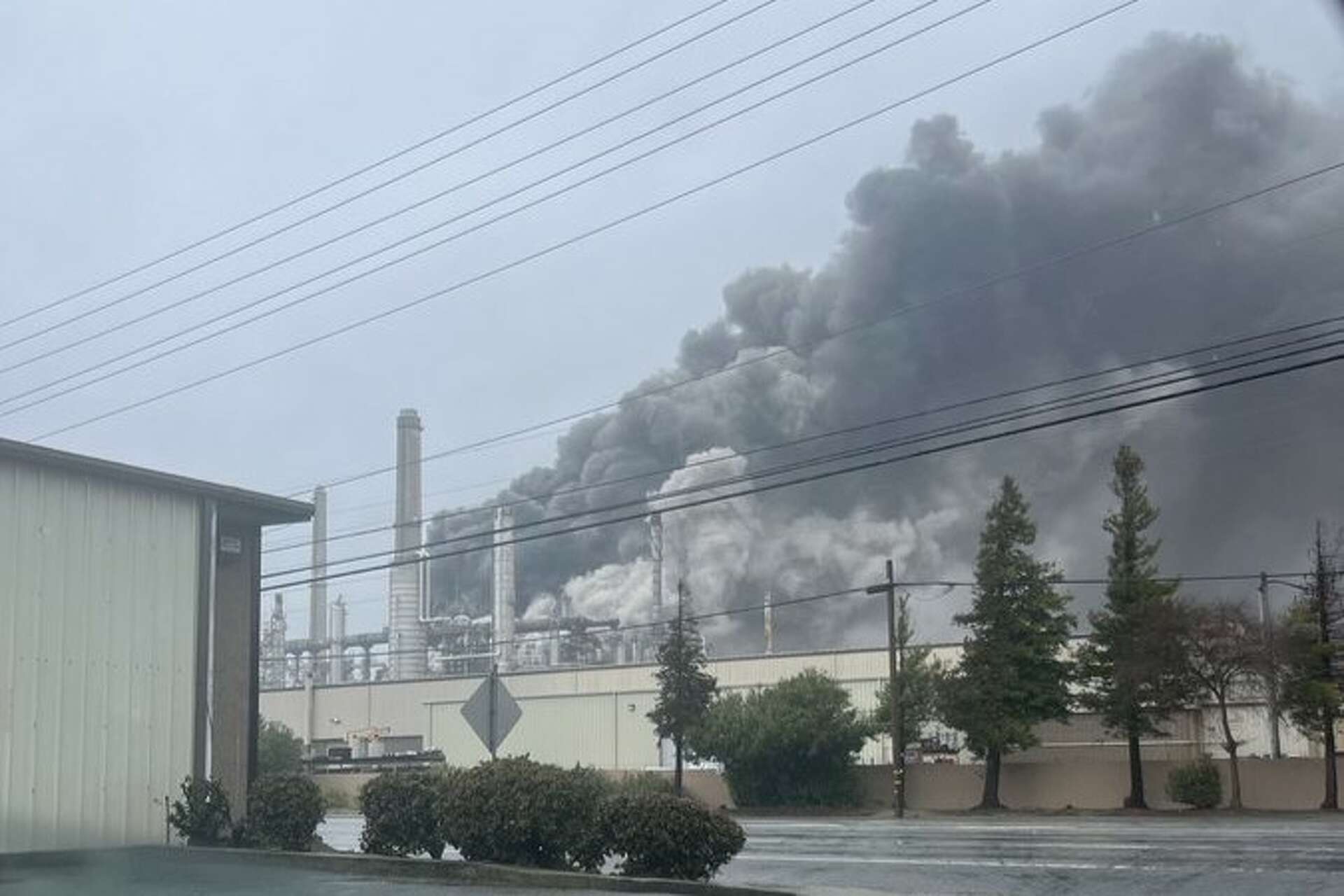 East Bay refinery fire caused by hydrocarbon leak, officials say