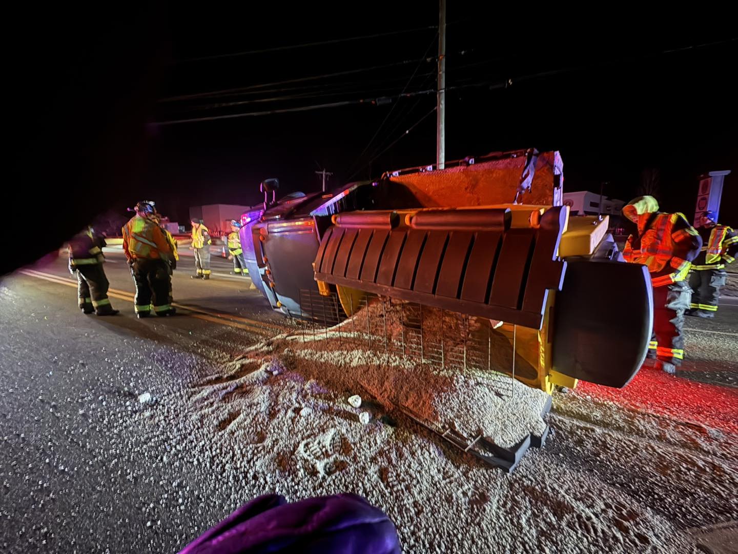 Sand truck crashes in Monroe on Monroe Turnpike, officials say