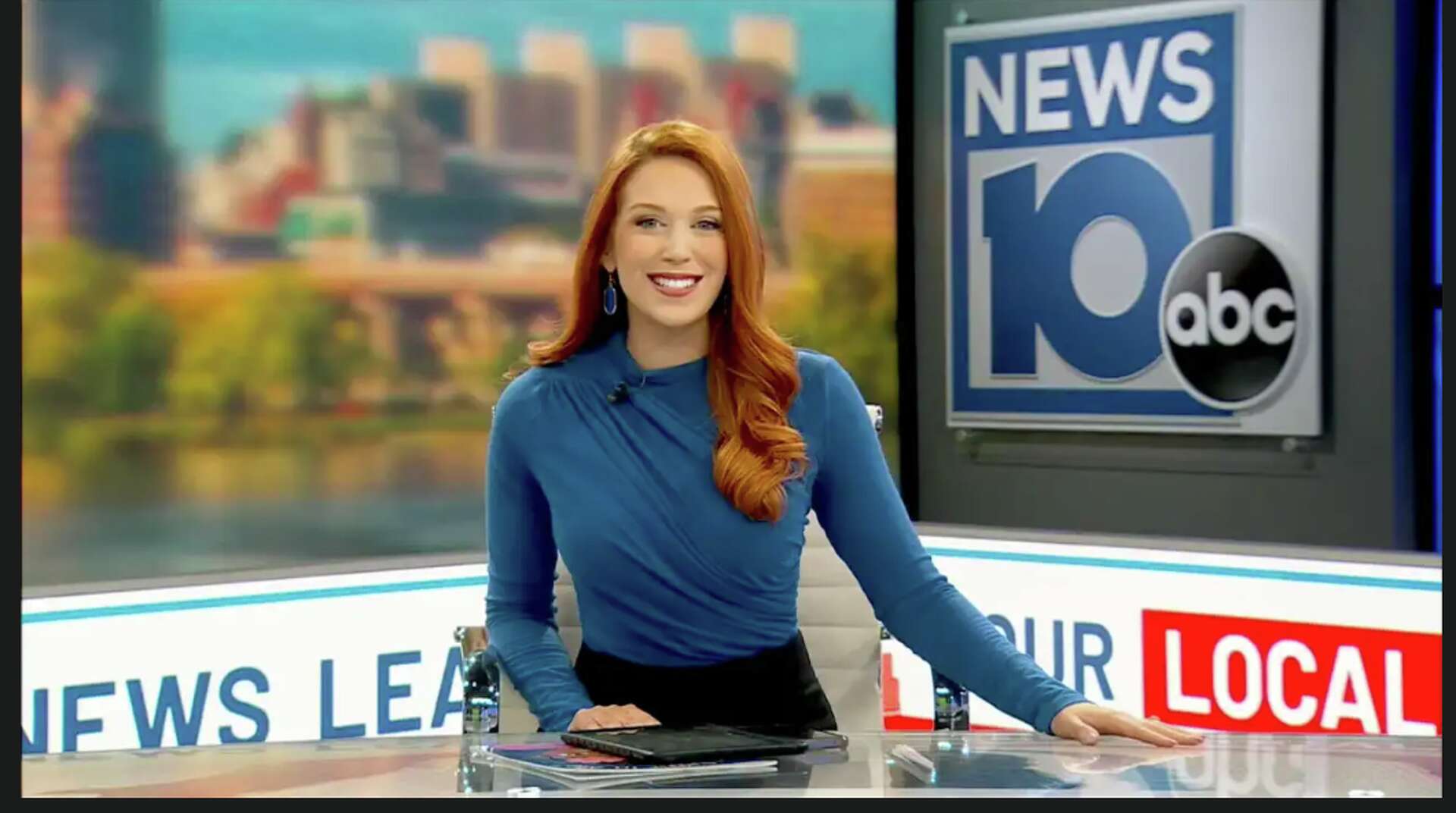 Stephanie Rivas, morning anchor at NEWS10ABC WTEN, leaving the station