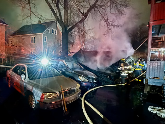 Hartford fire destroys Sterling Street garage, damages house: Official
