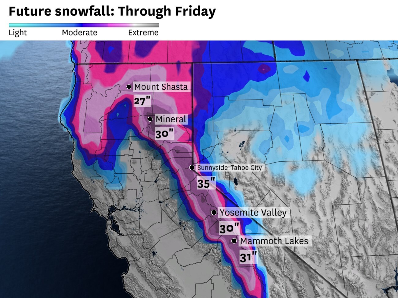 California mountains brace for snow as next storm approaches