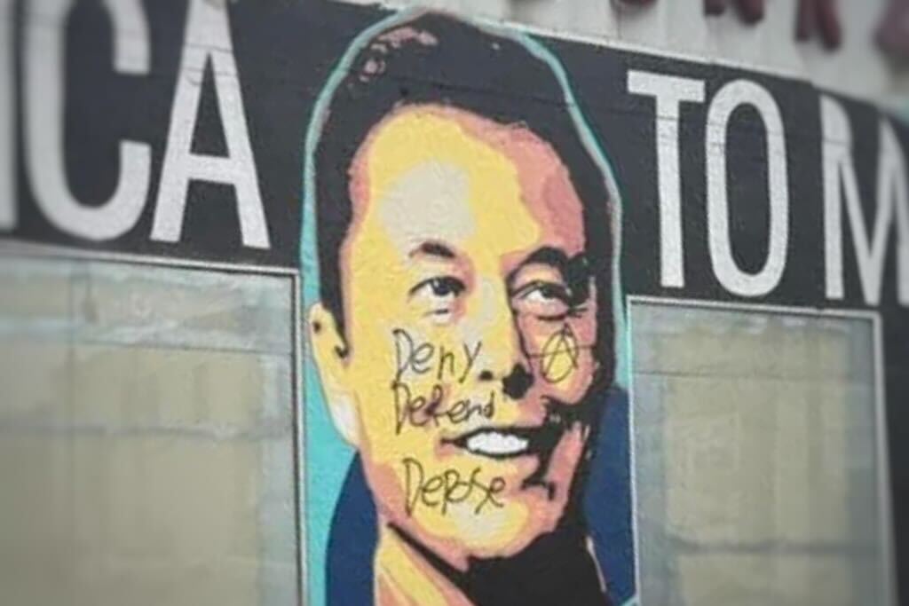 Elon Musk mural defaced in Texas