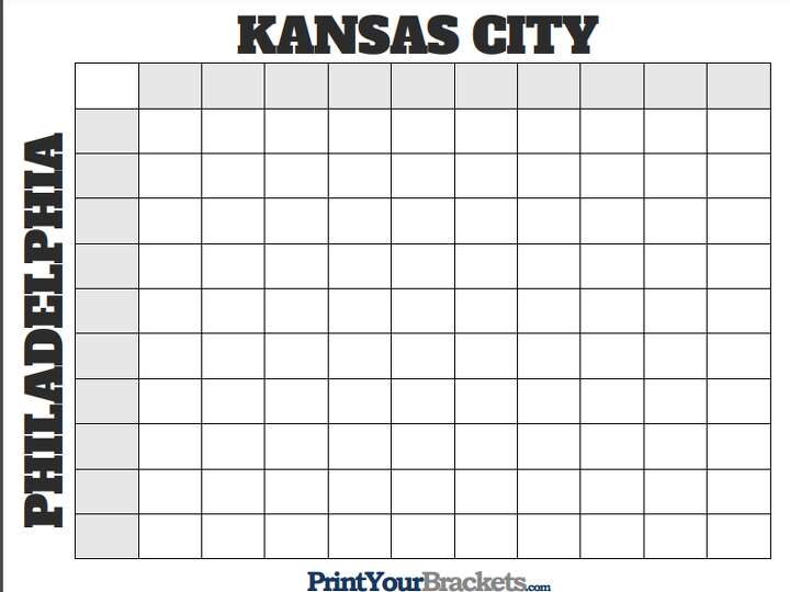 Here's a printable Super Bowl squares grid ahead of Super Bowl LIX
