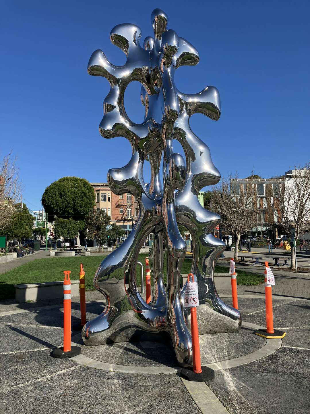 18-foot-tall S.F. sculpture draws climbers, prompts safety measures
