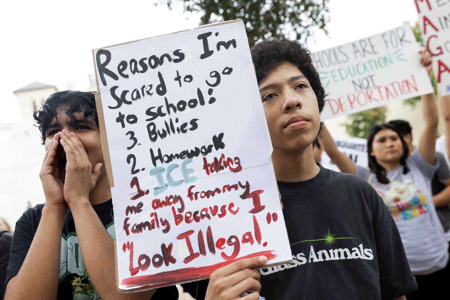 San Antonio ISD students organize walkout to protest mass deportations