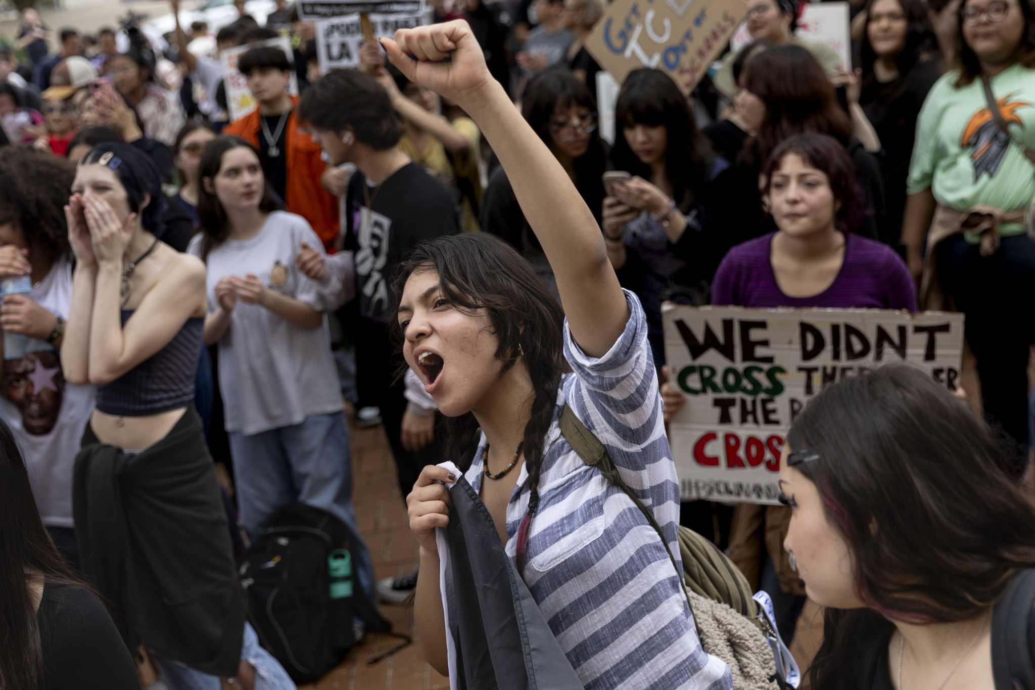 San Antonio ISD students organize walkout to protest mass deportations
