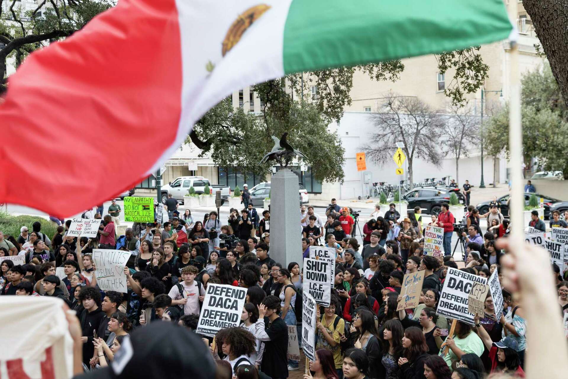 San Antonio ISD students organize walkout to protest mass deportations