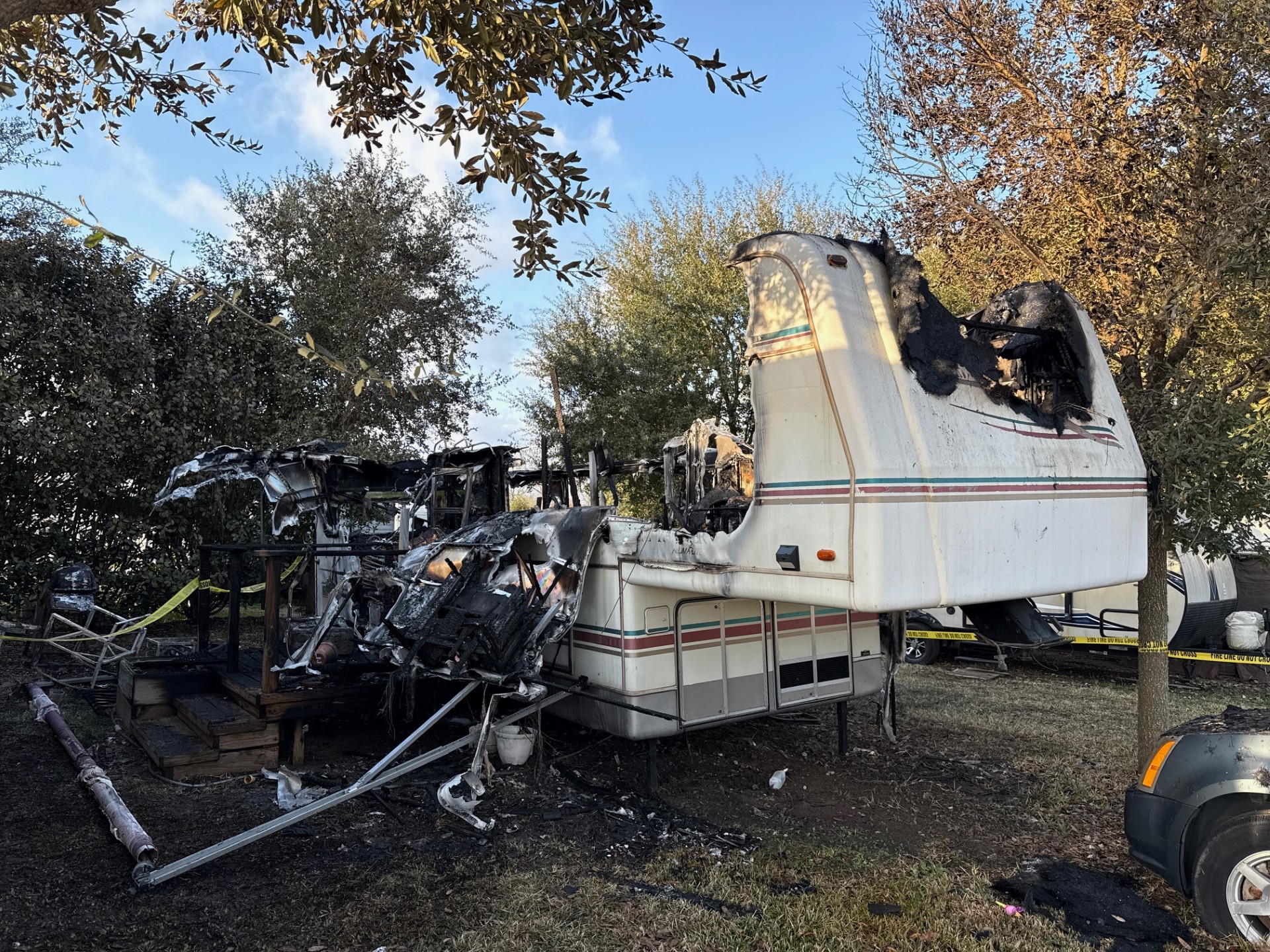 Woman killed after propane tank explodes in RV on Lake Conroe