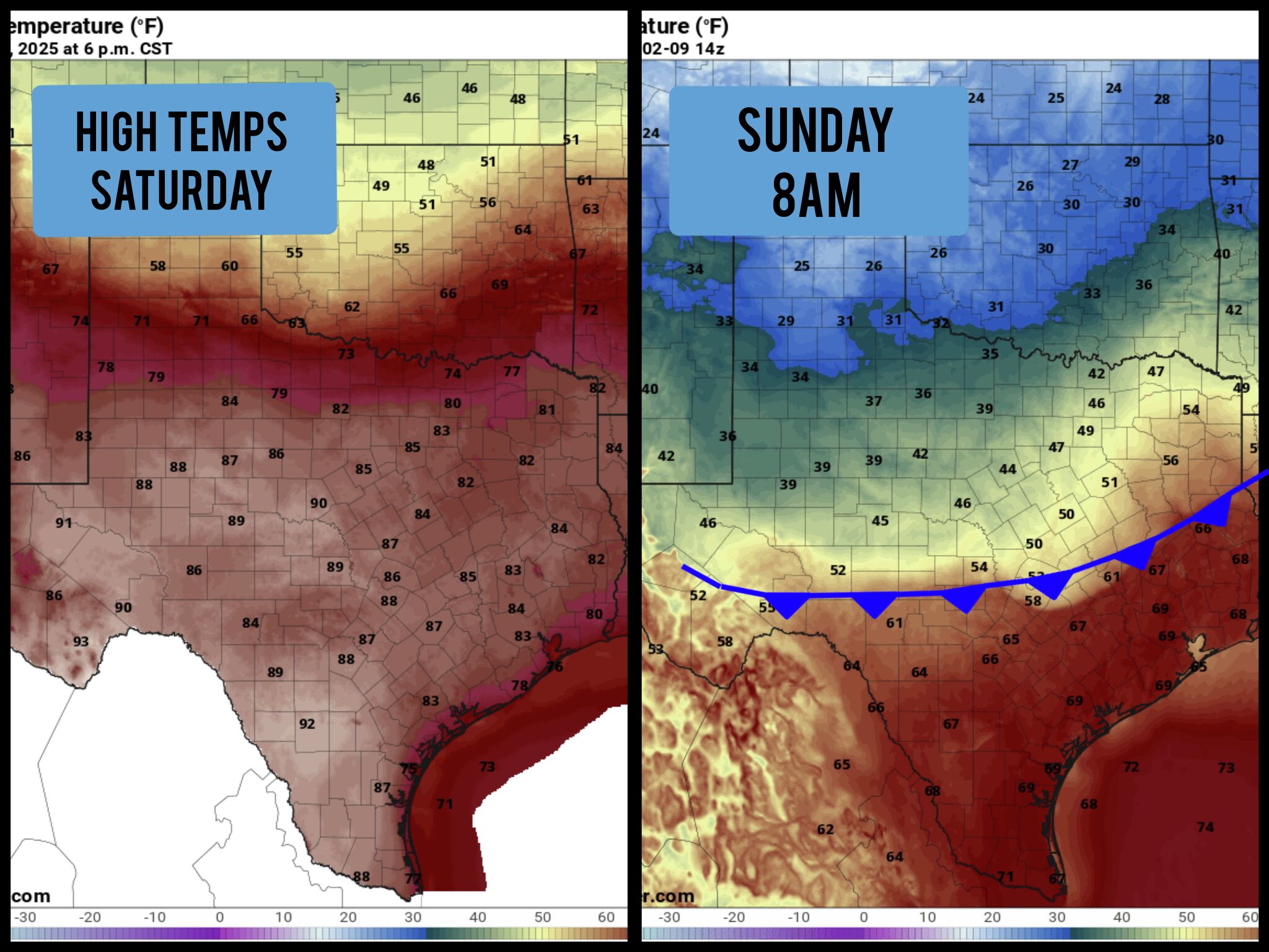 After hot Saturday, here’s when next Texas cold front arrives