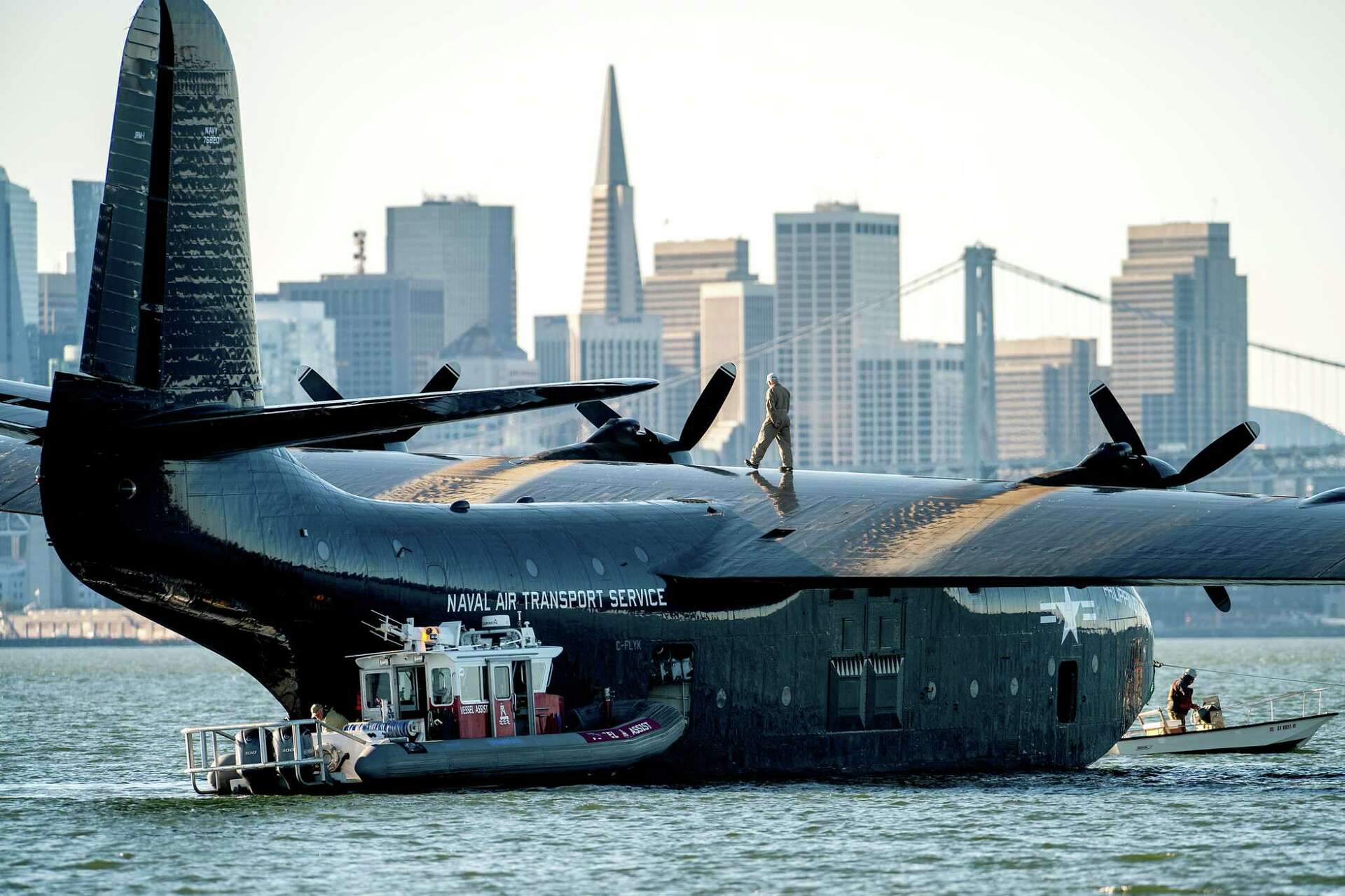 World War II flying boat makes stop in Bay Area en route to new home