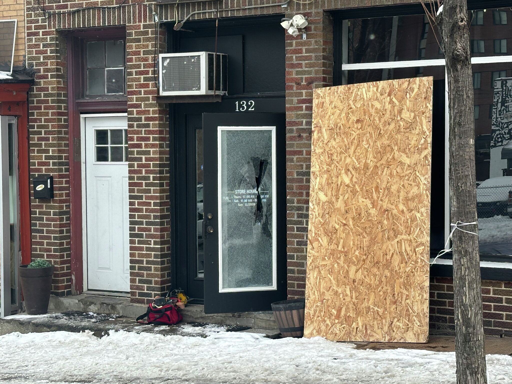 Downtown Albany block sprayed with bullets