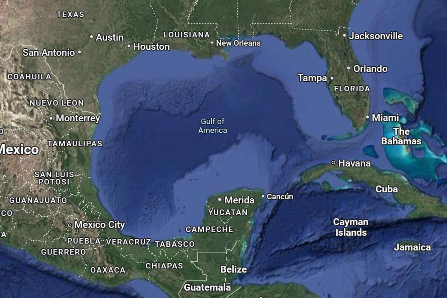 It's the Gulf of America now on Google Maps