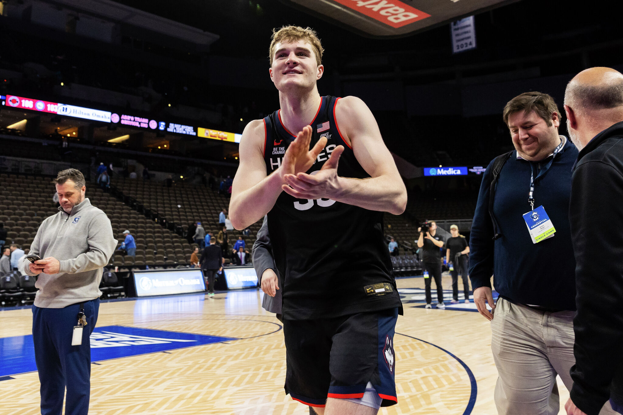 Behind UConn men's basketball freshman Liam McNeeley's career game