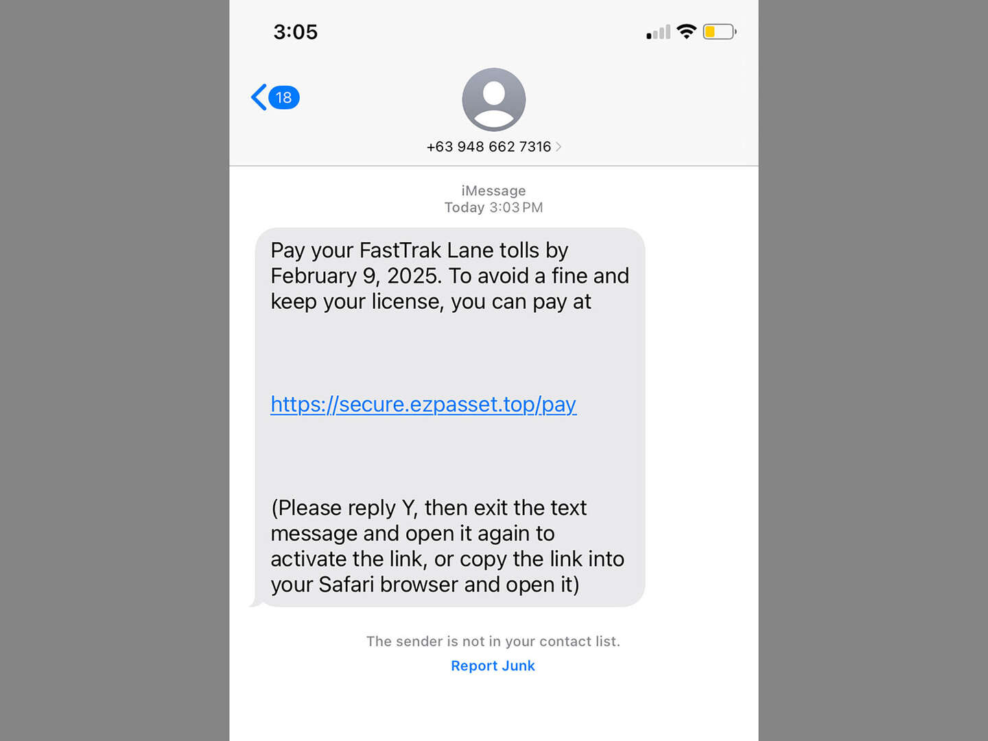 Thruway Authority warns of E-ZPass toll scam texts