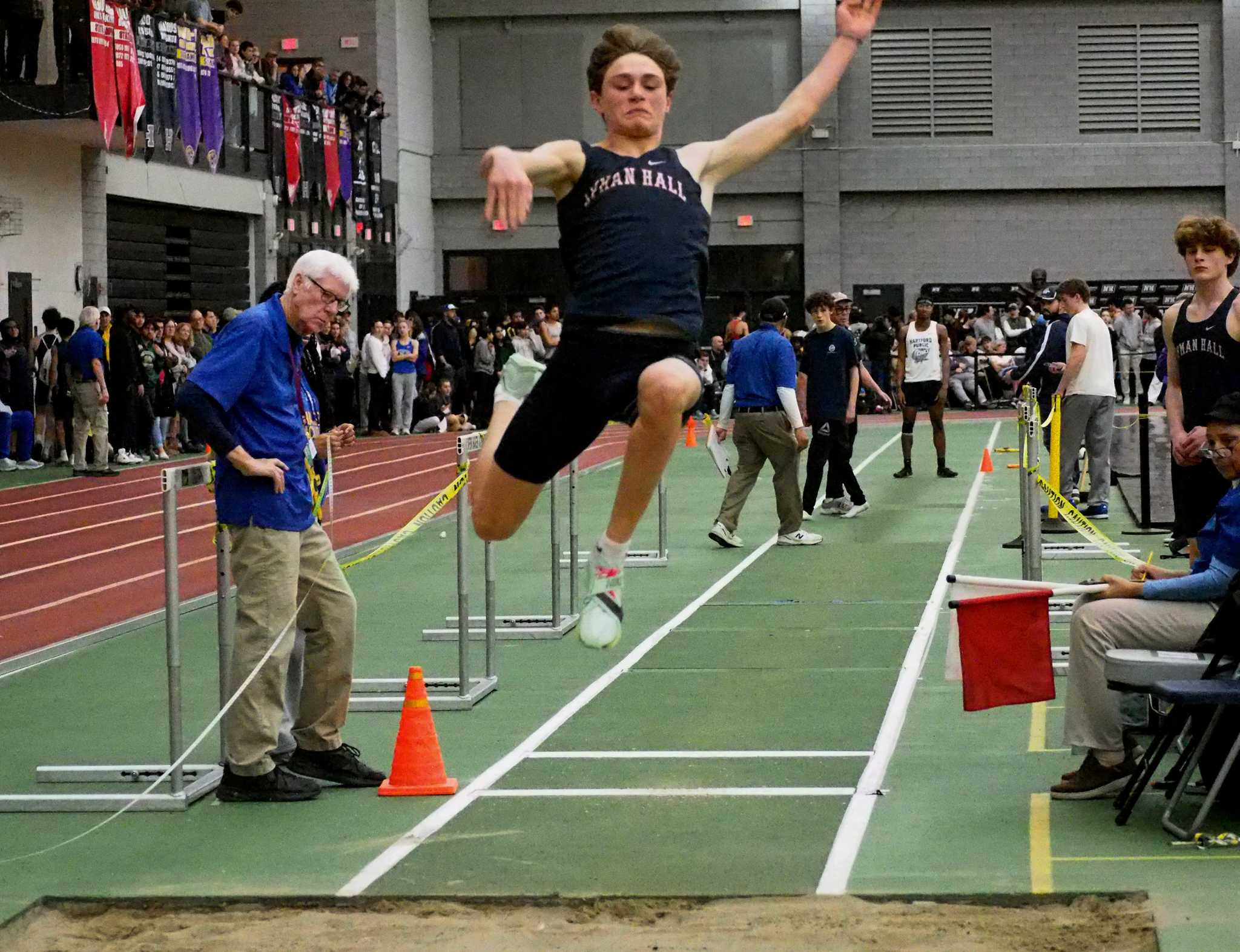 Lyman Hall boys and Hillhouse girls indoor track repeat in Class M