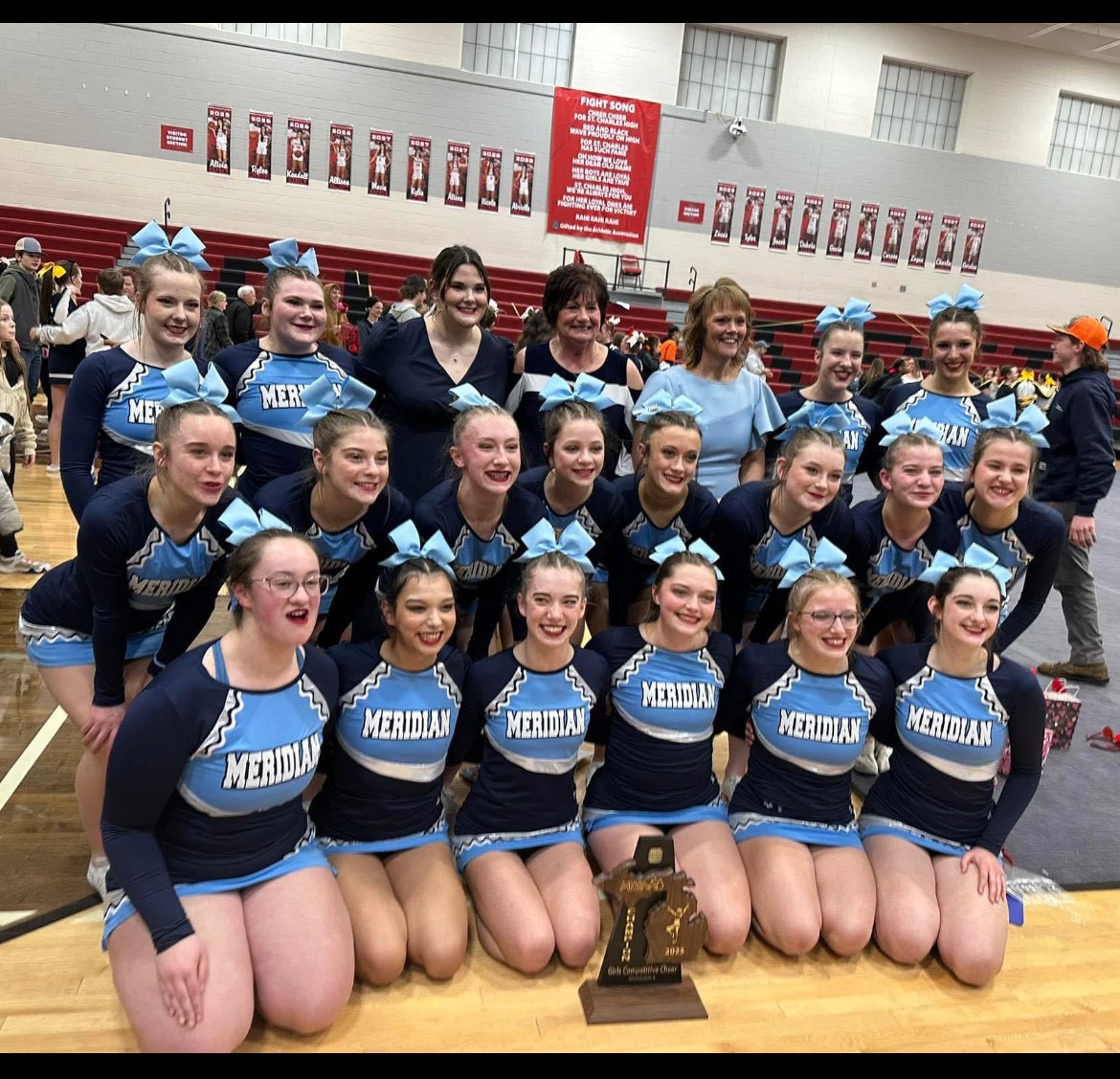 Meridian cheer wins district title