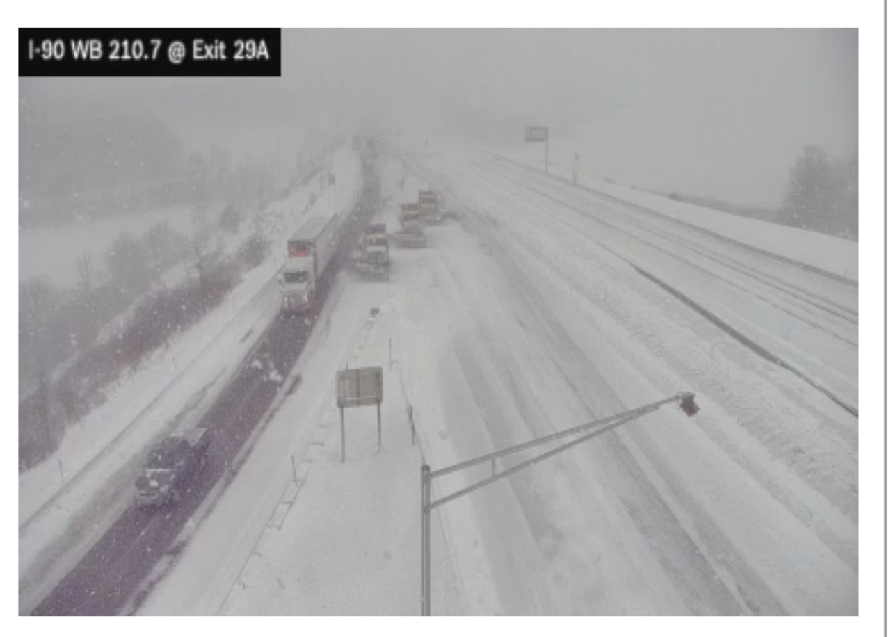 Whiteout conditions, multi-car crash close Thruway in Mohawk Valley