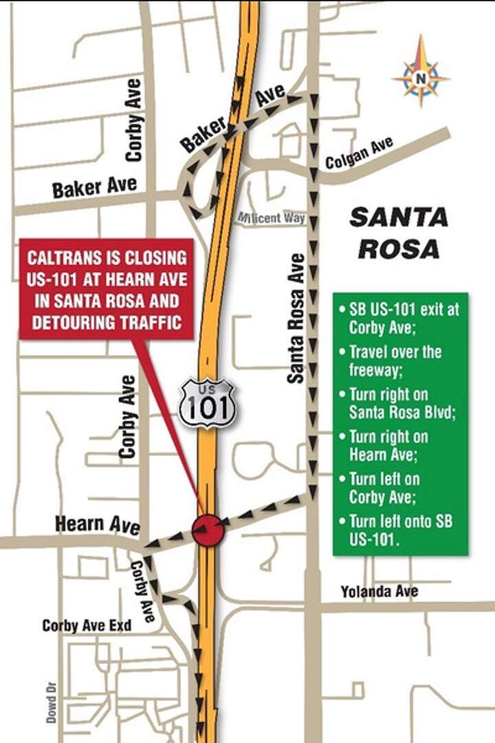 Overnight closures began Tuesday for stretch of Highway 101