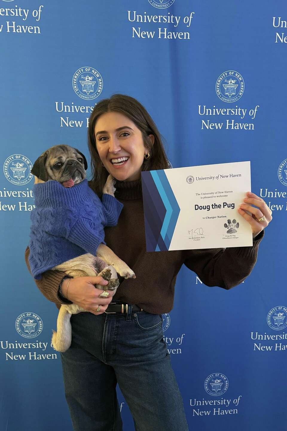 Viral dog Doug the Pug partners with the University of New Haven
