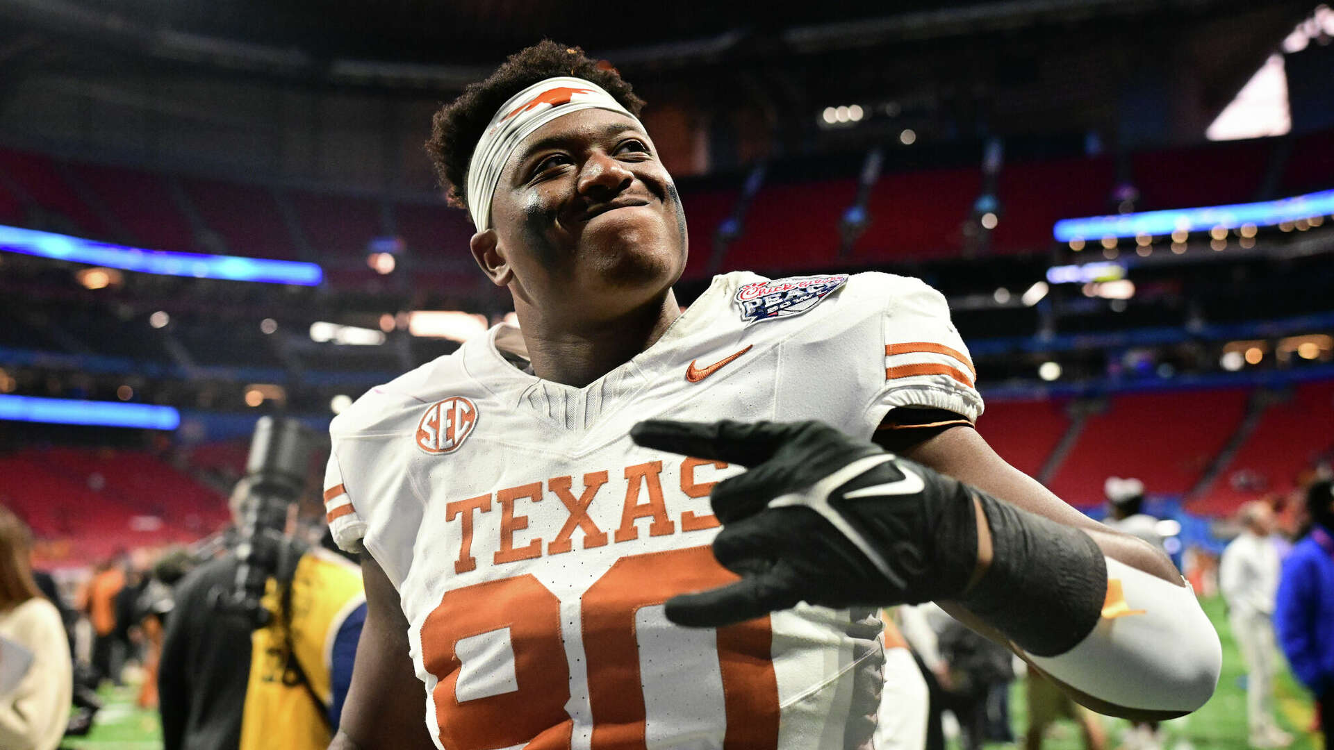 UT Longhorns football players at NFL scouting combine