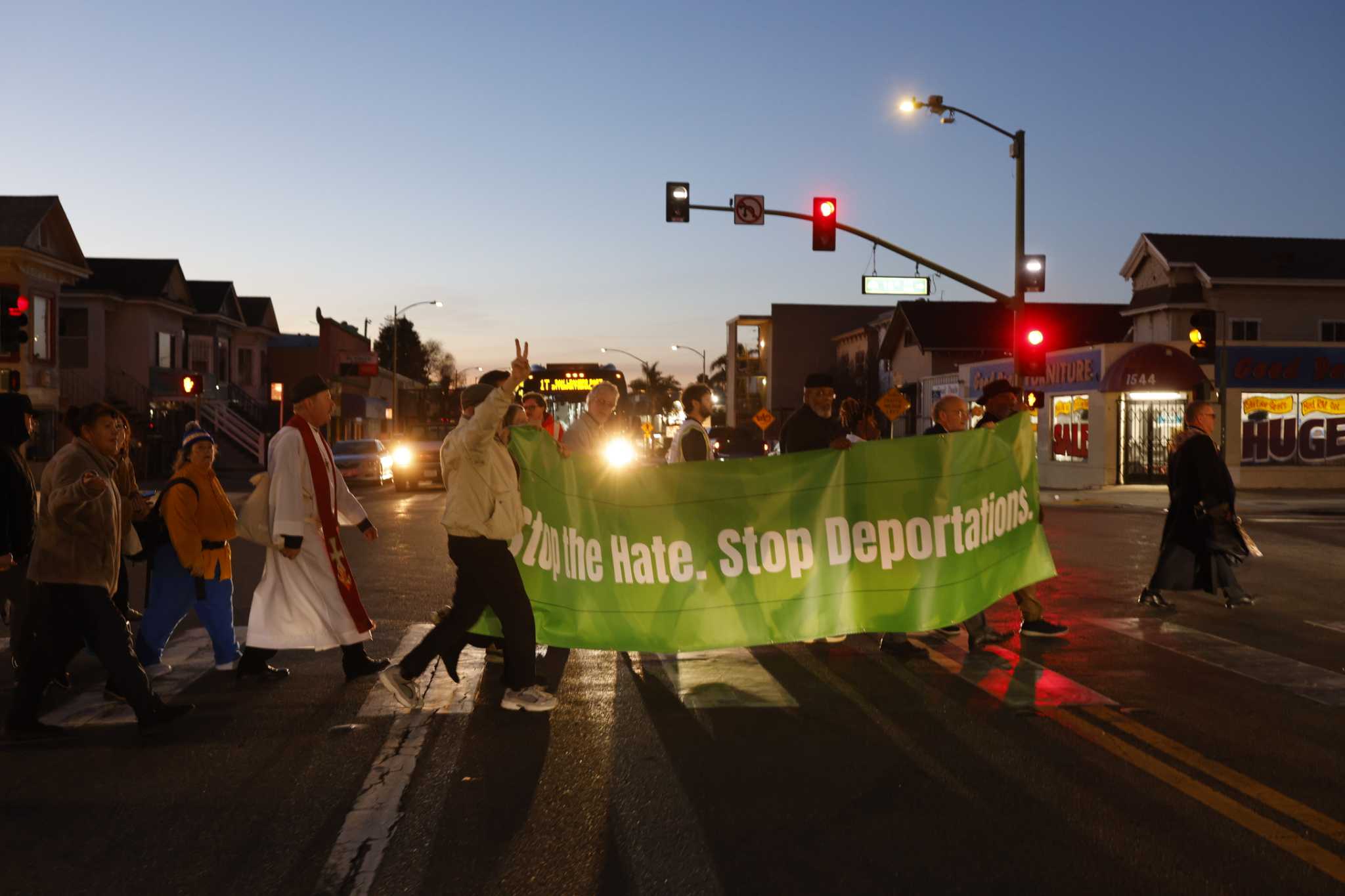 'Hate won't make America great': Protesters slam Trump policies