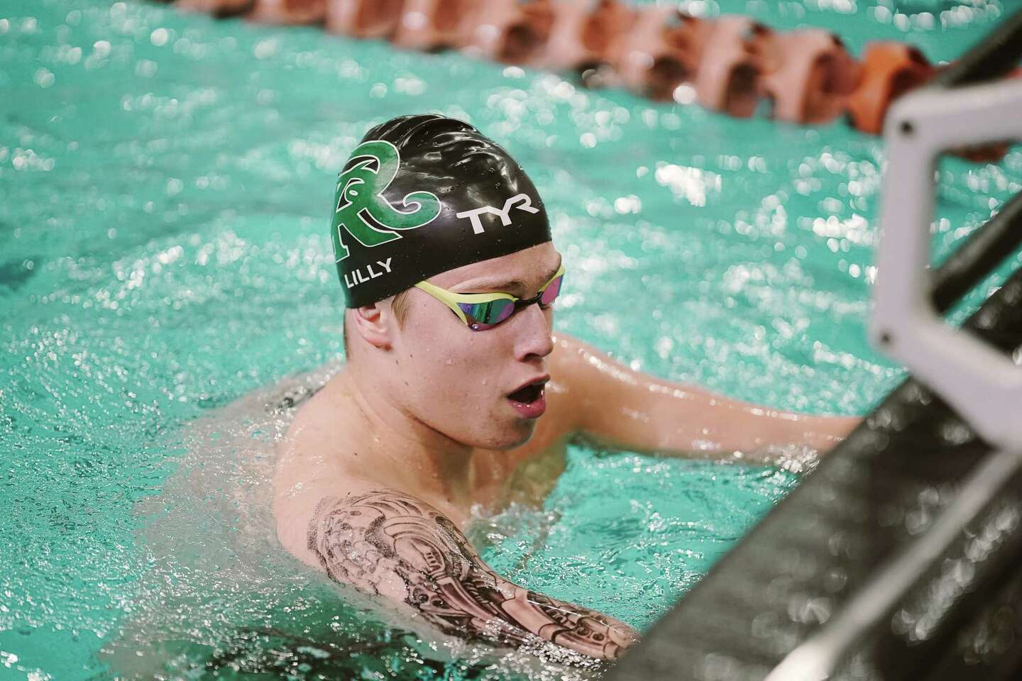Reagan's Montse Spielmann and Grant Lilly earn 6A state swimming gold