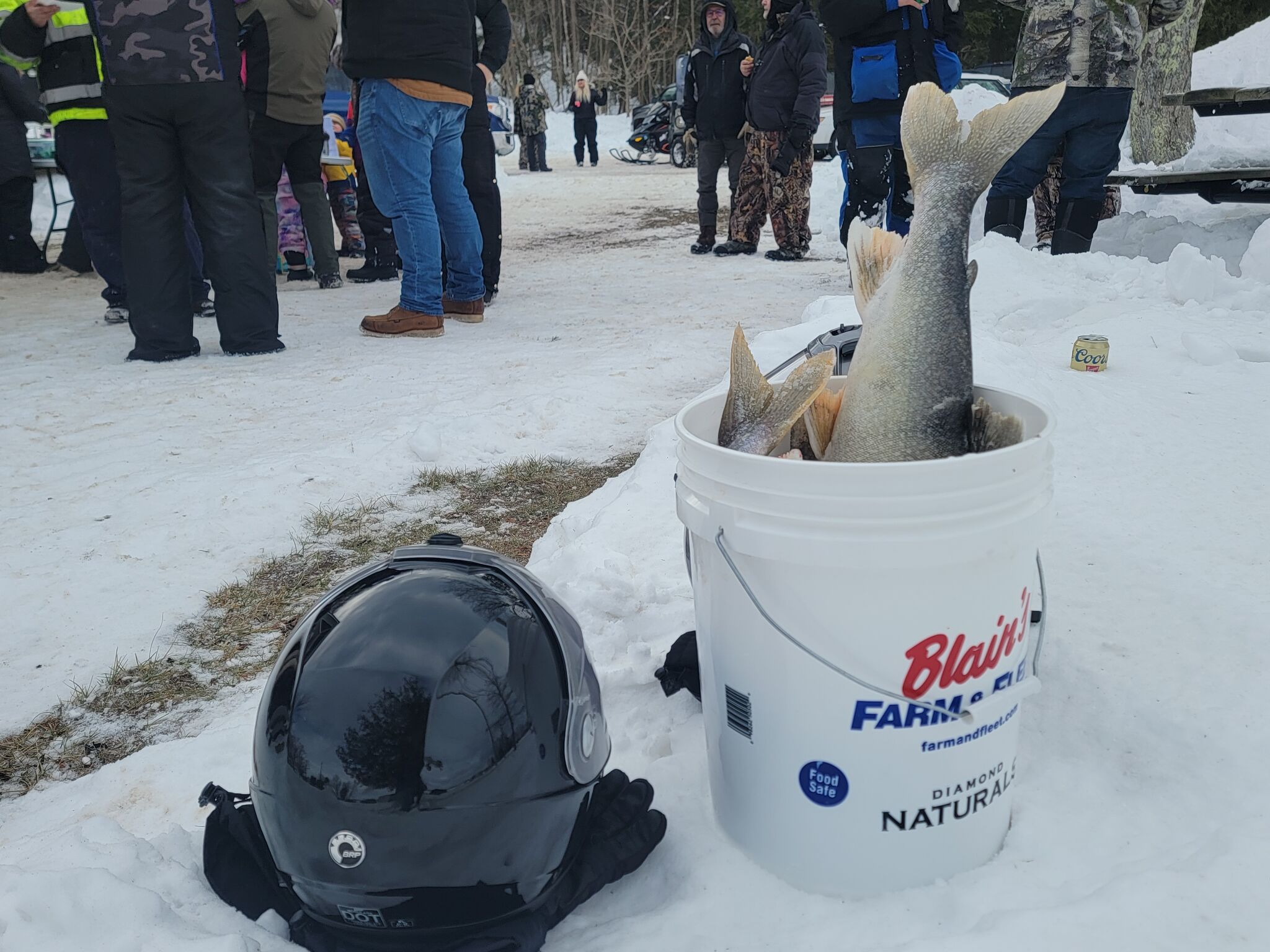 Anglers gathers for ice fishing and fundraising at Crystal Lake