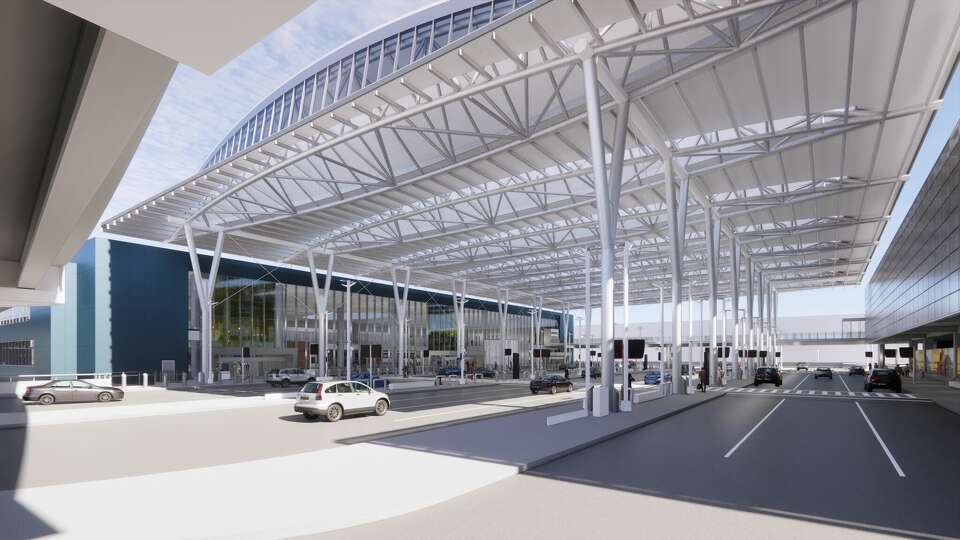 Houston airport debuts new drop-off lane, Terminal E lobby