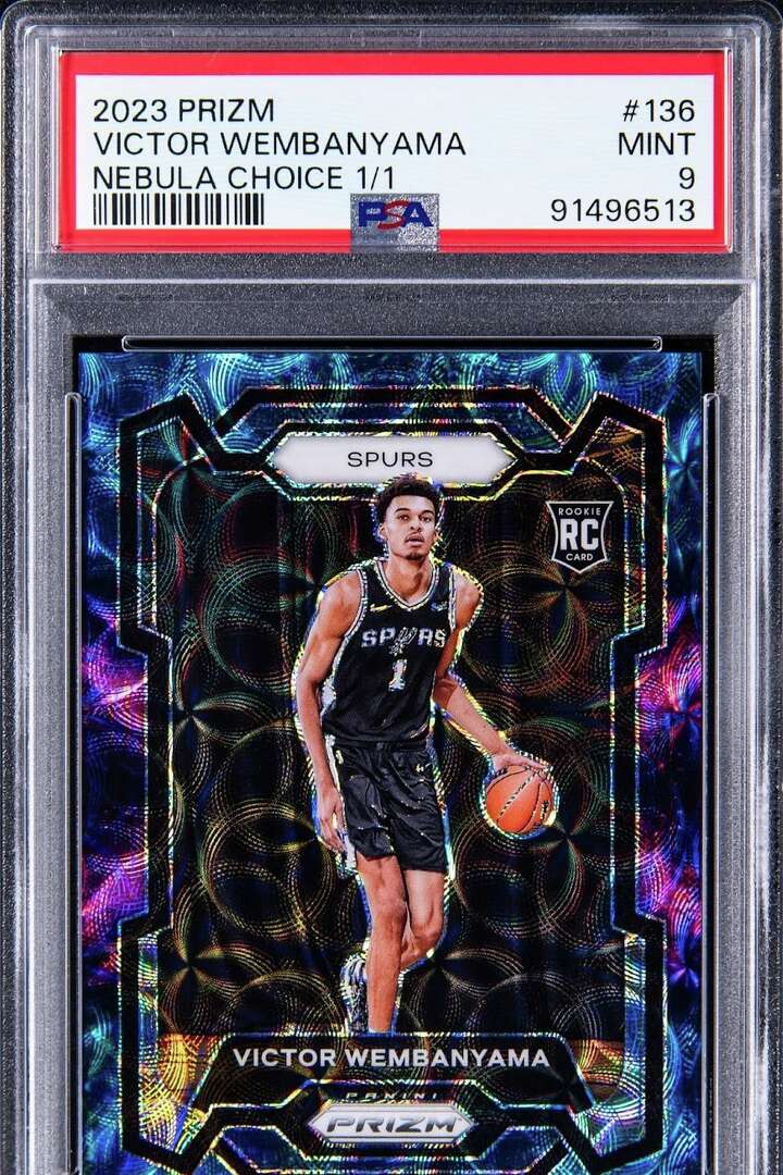 Rare Wembanyama rookie basketball trading card sets record price