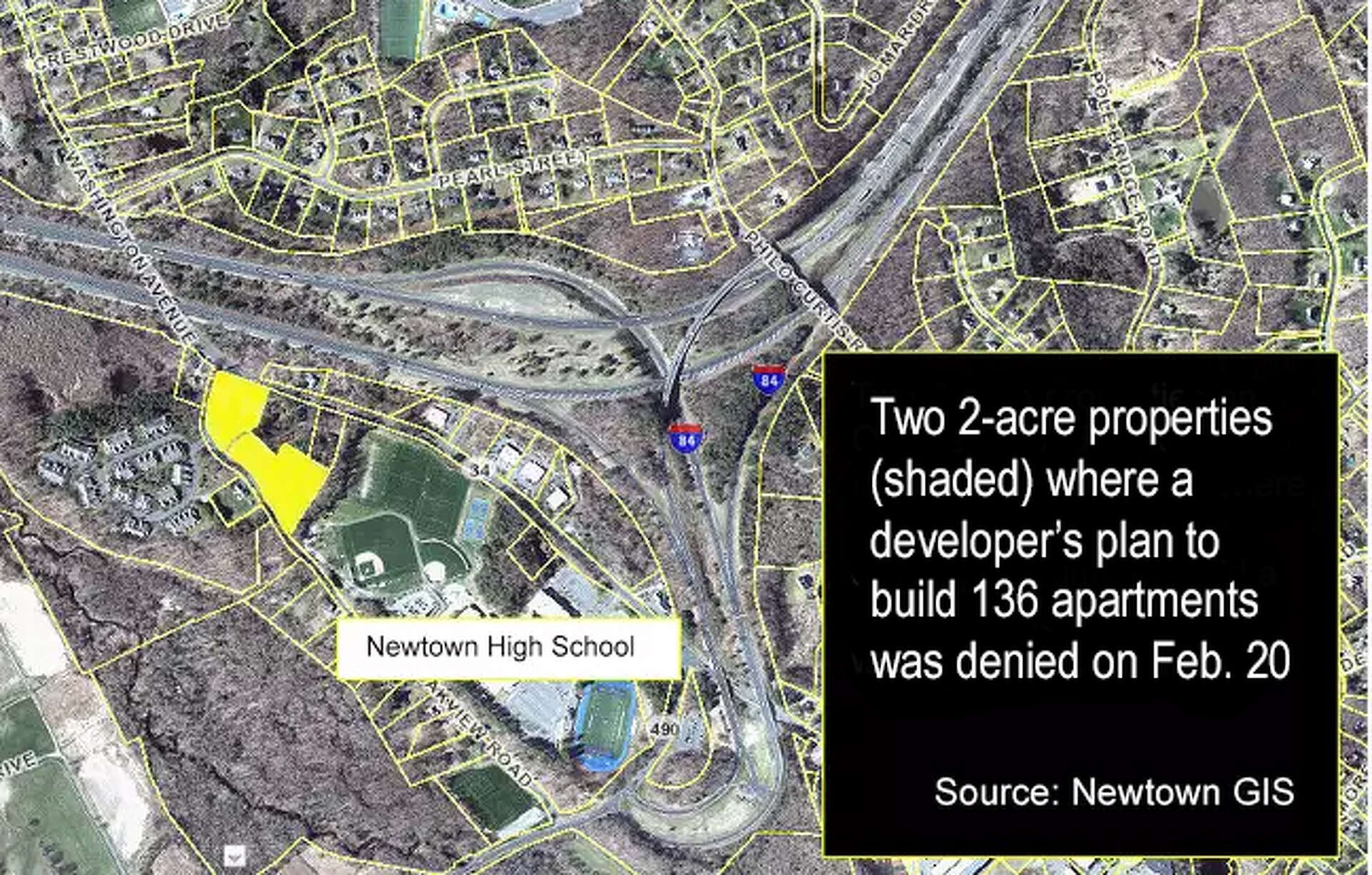 Newtown board rejects plan to build 136 apartments near high school