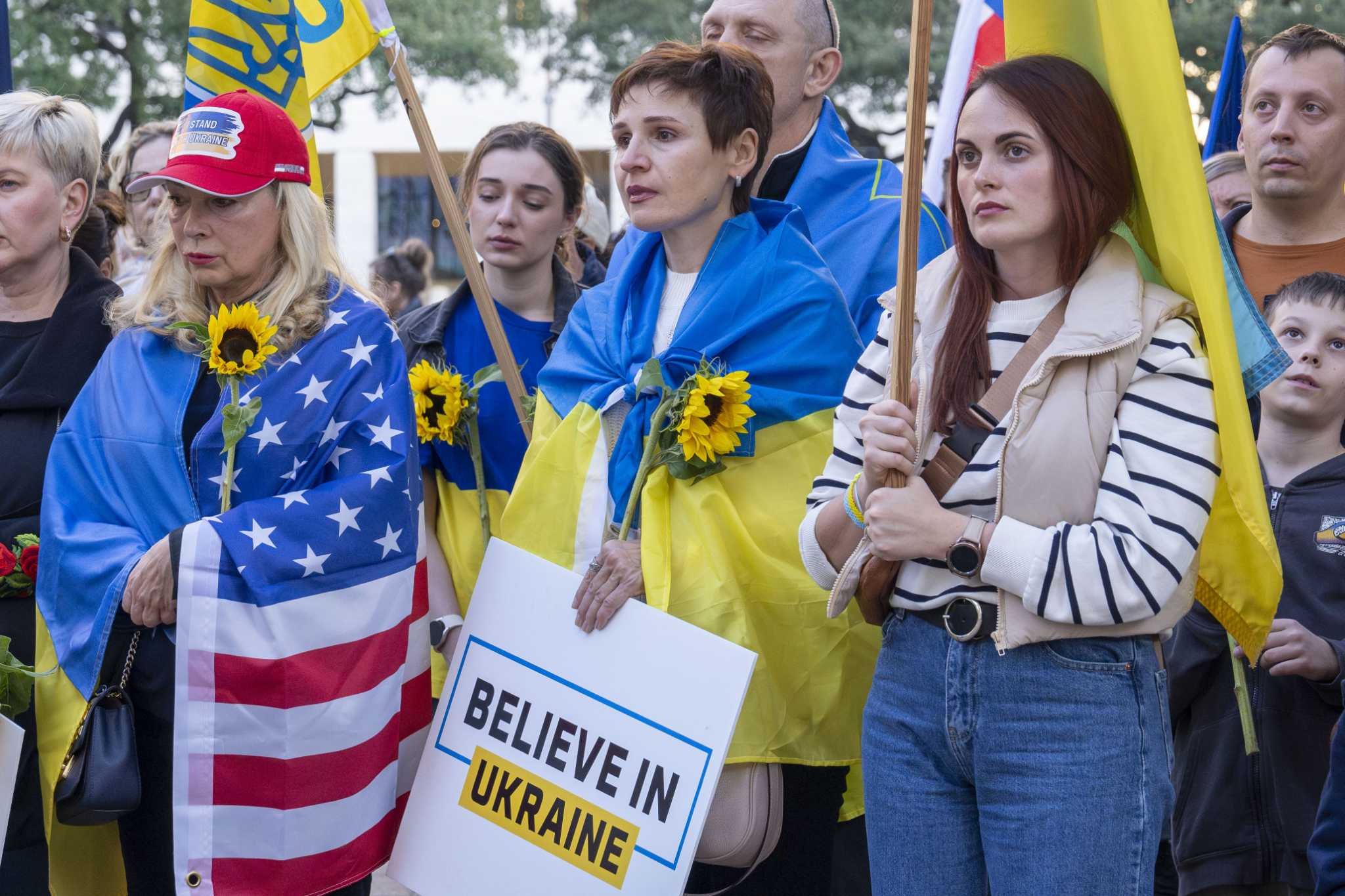 Houston Ukrainian community rallies on third anniversary of war