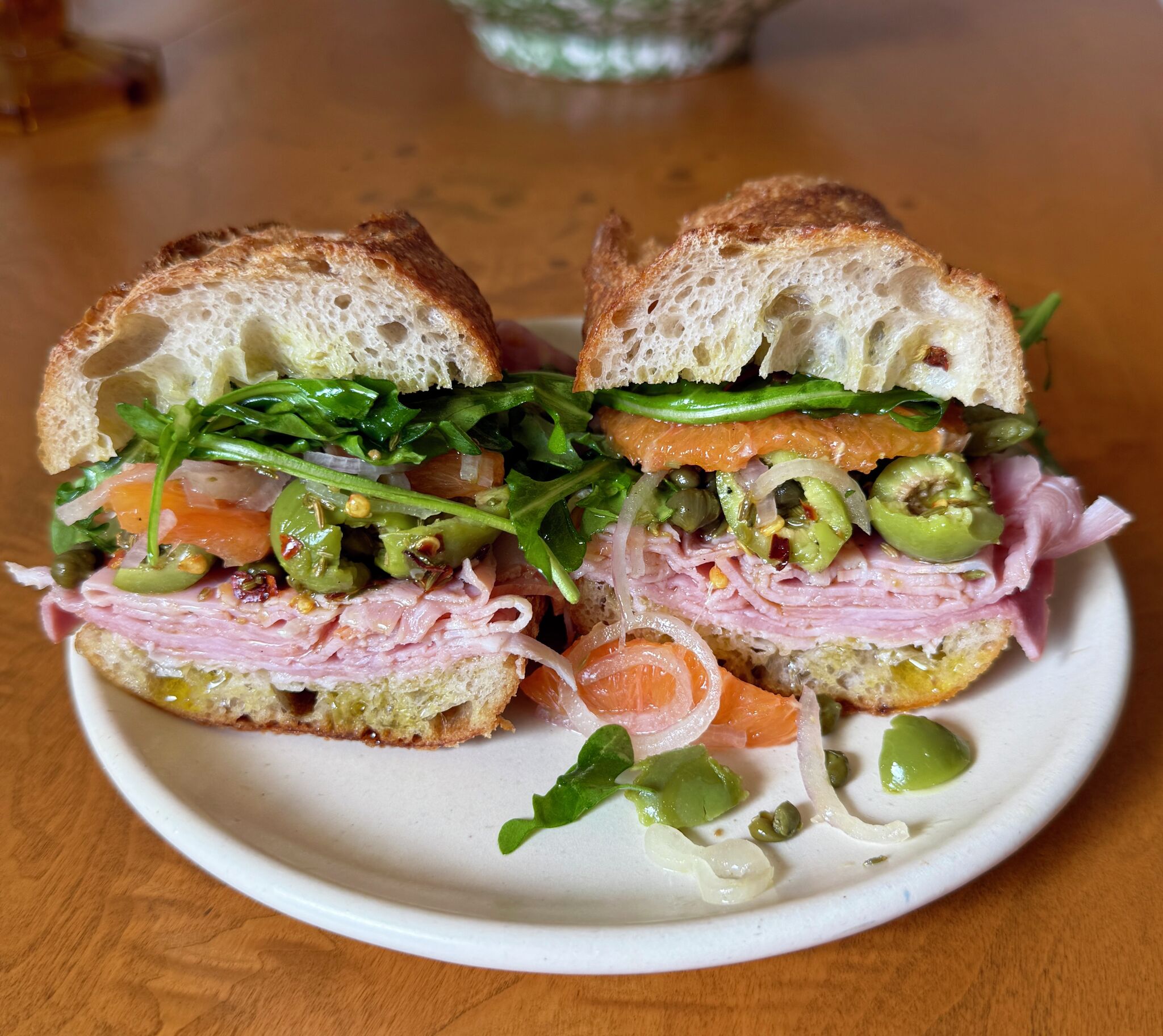 Recipe: Ham Sandwich with Olive Relish and Orange