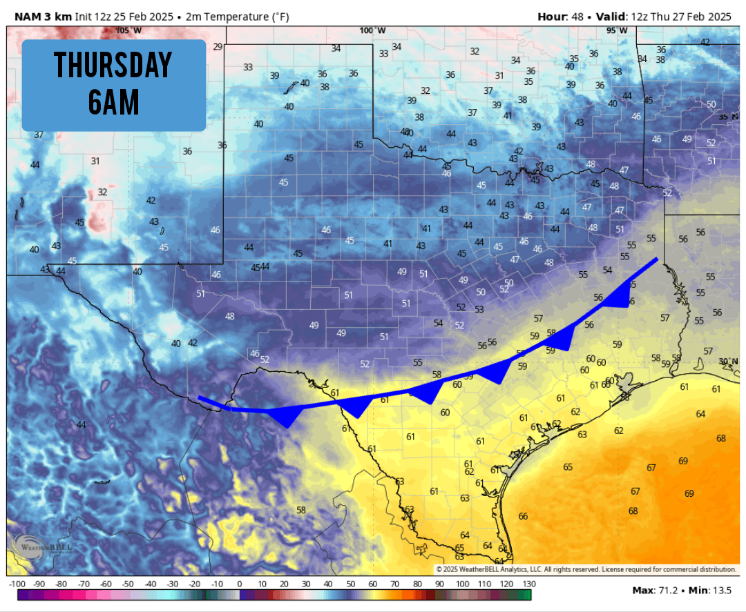 South Texas cold front arrives overnight. Here’s what to expect.