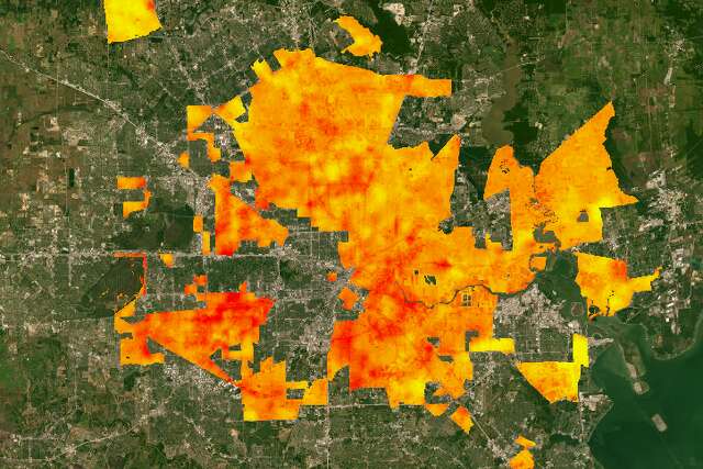 Heat map shows Houston temps vary at least 14 degrees by zone