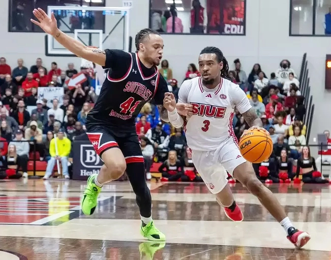 SIUE basketball against SEMO in NCAA Division I men's action