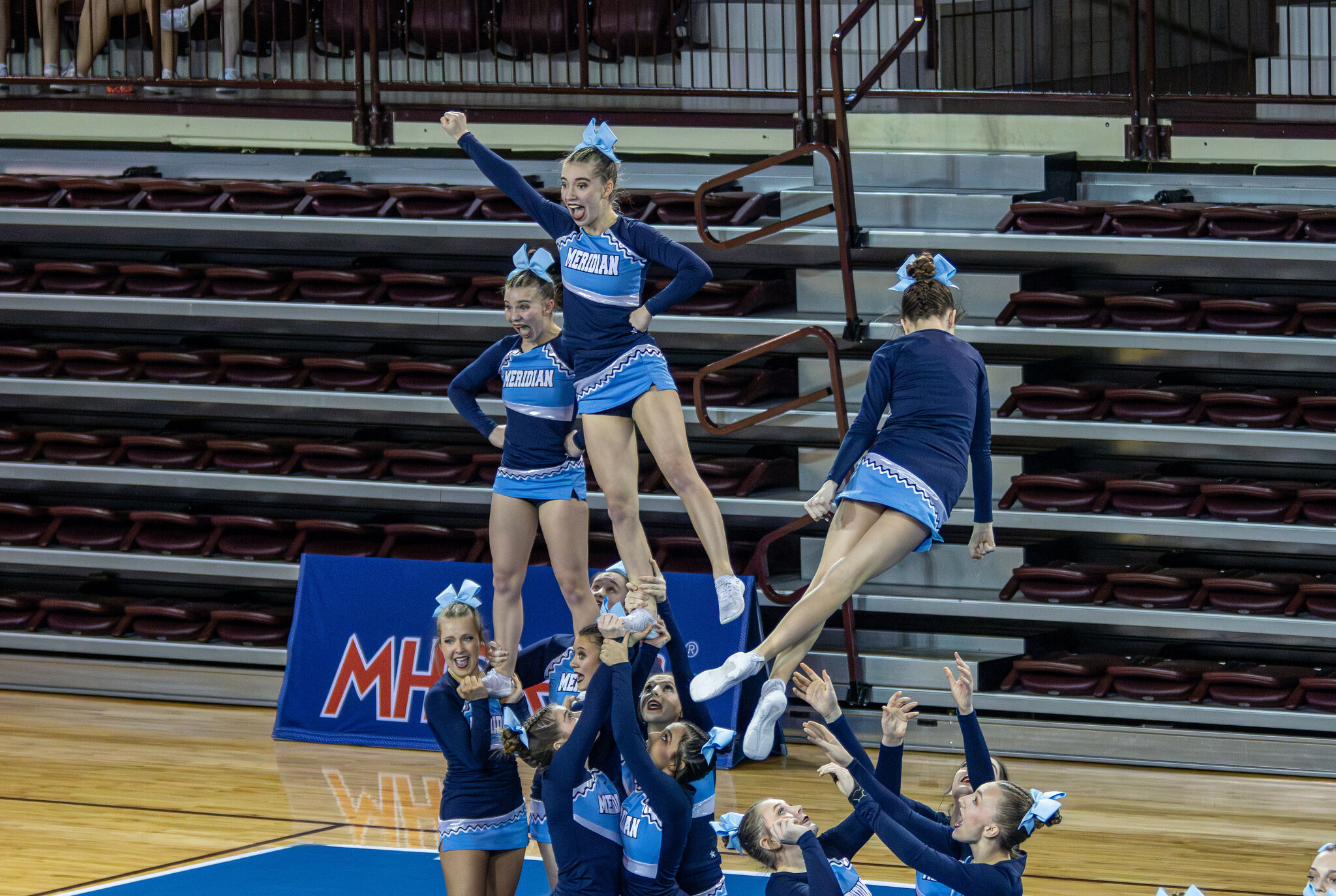 Meridian cheer finishes third at state final