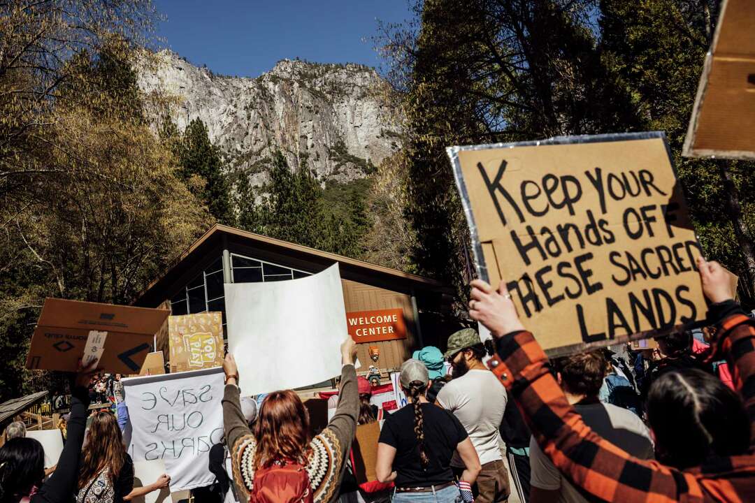 ‘Protect the parks’: Protesters in Yosemite, Bay Area blast Trump cuts