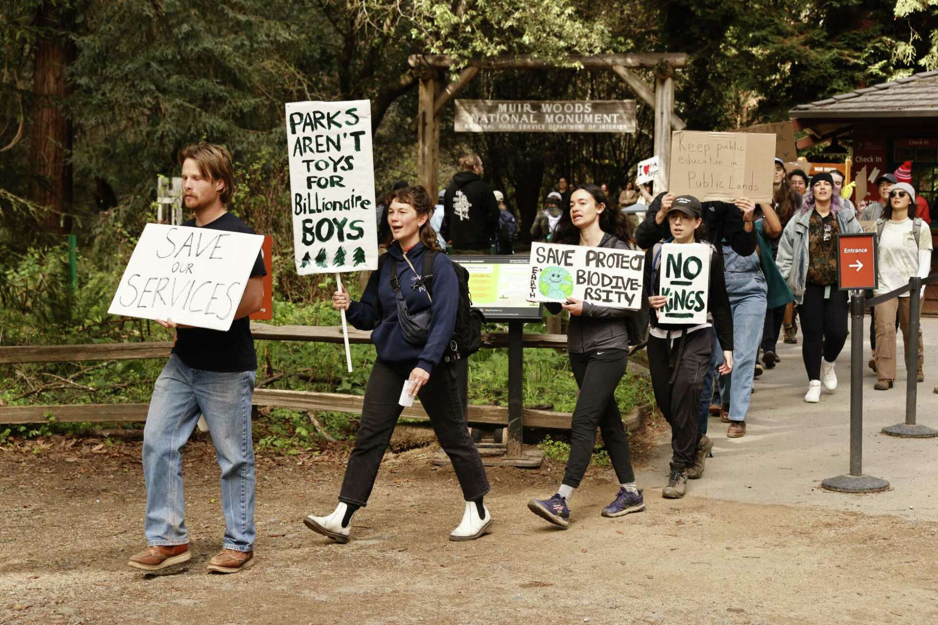 ‘Protect the parks’: Protesters in Yosemite, Bay Area blast Trump cuts