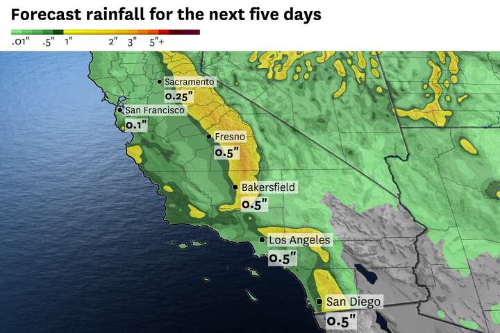 California storm to bring rain from SF to LA this week
