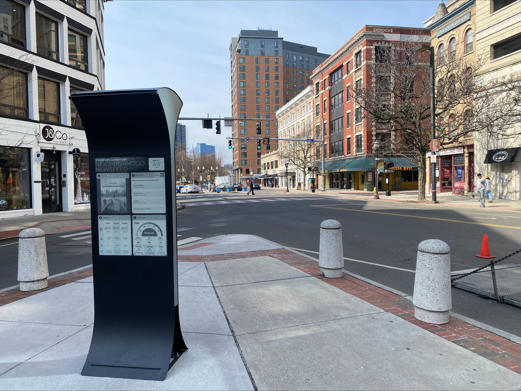 Stamford Downtown unveils new solar-paneled kiosks
